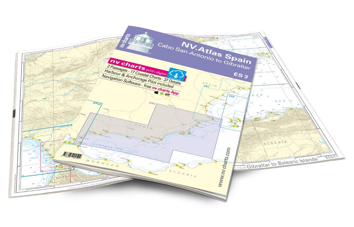 NV Charts Atlas España ES3 - Gibraltar to Cabo San Antonio